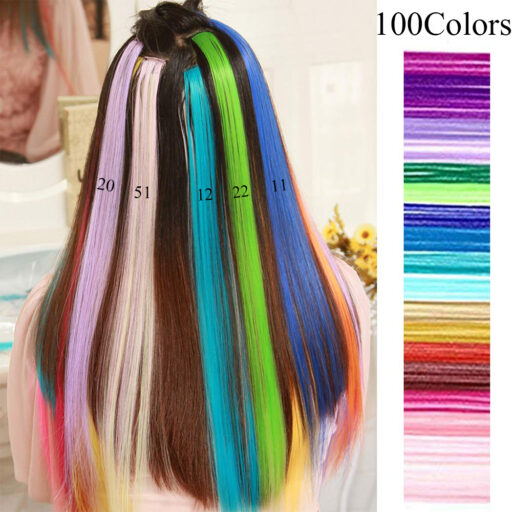 AIYEE Hair Extensions Pure RainBow Hairpiece Clip In Hair Piece ...