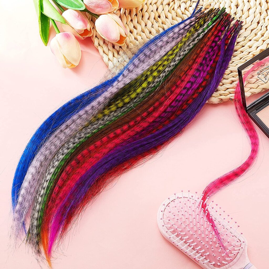 Synthetic Colored I-Tip Feather Hair Extensions 16