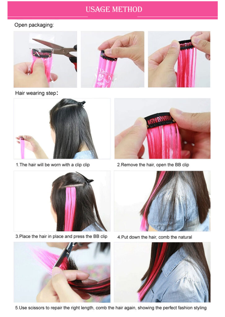 Synthetic One Clip In Hair Extensions 57Color Synthetic Clip In Hair ...